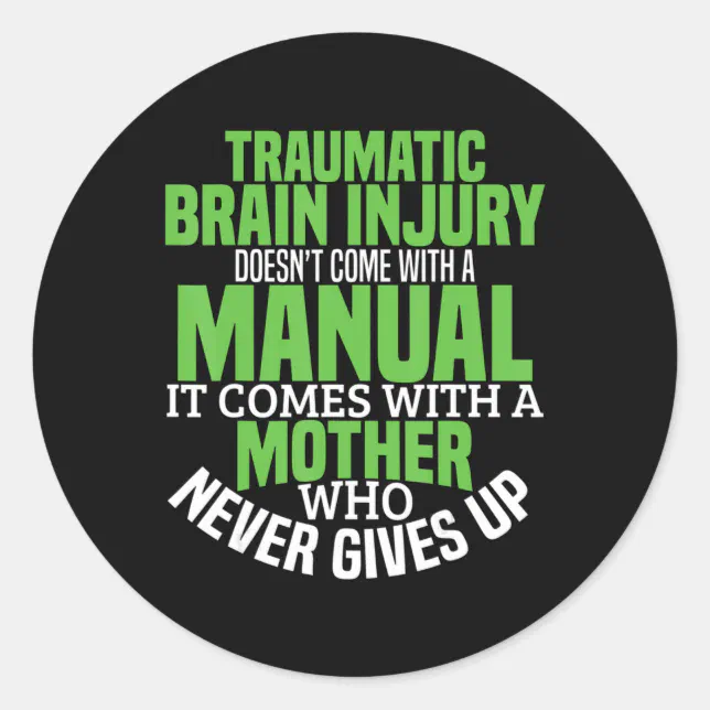 Traumatic Brain Injury Awareness T Shirt TBI Aware Classic Round ...