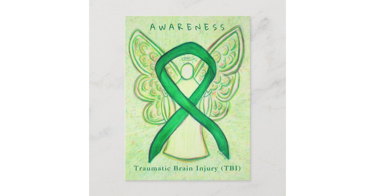Traumatic Brain Injury TBI Awareness Ribbon Card | Zazzle