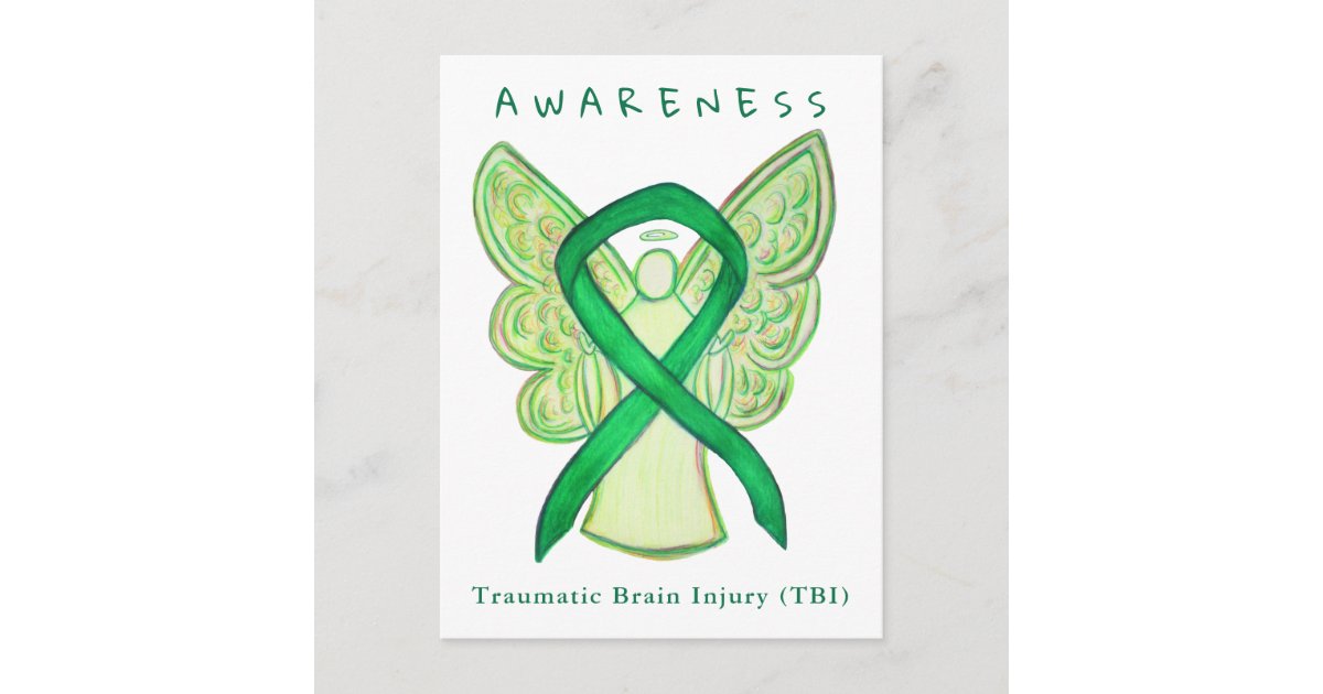 Traumatic Brain Injury TBI Awareness Ribbon Cards | Zazzle