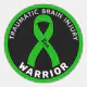Traumatic Brain Injury Warrior Ribbon Black Classic Round Sticker | Zazzle
