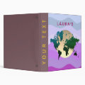 Travel Adventure World Map Purple landscape 3 Ring Binder | Zazzle