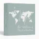 Travel Adventures World Map custom blue 3 Ring Binder | Zazzle