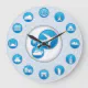 Travel Agency Blue Bubble Design Wall Clock | Zazzle