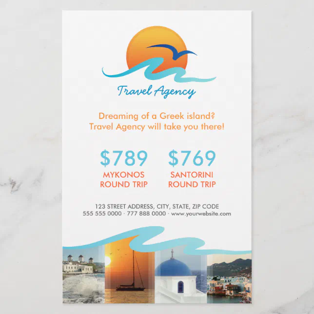 Travel Agency Tourism Tour Operator flyer | Zazzle