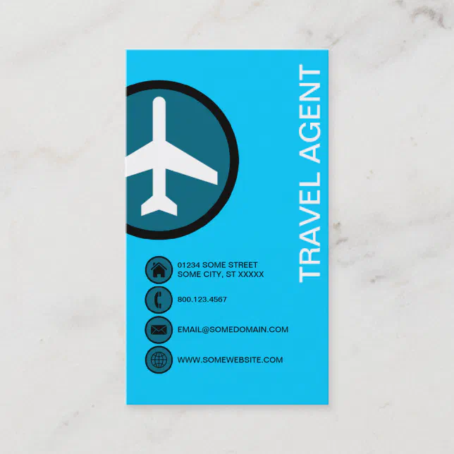 TRAVEL AGENT bubbles Business Card | Zazzle