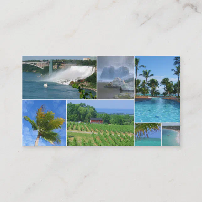 Travel Agent Collage Business Card | Zazzle