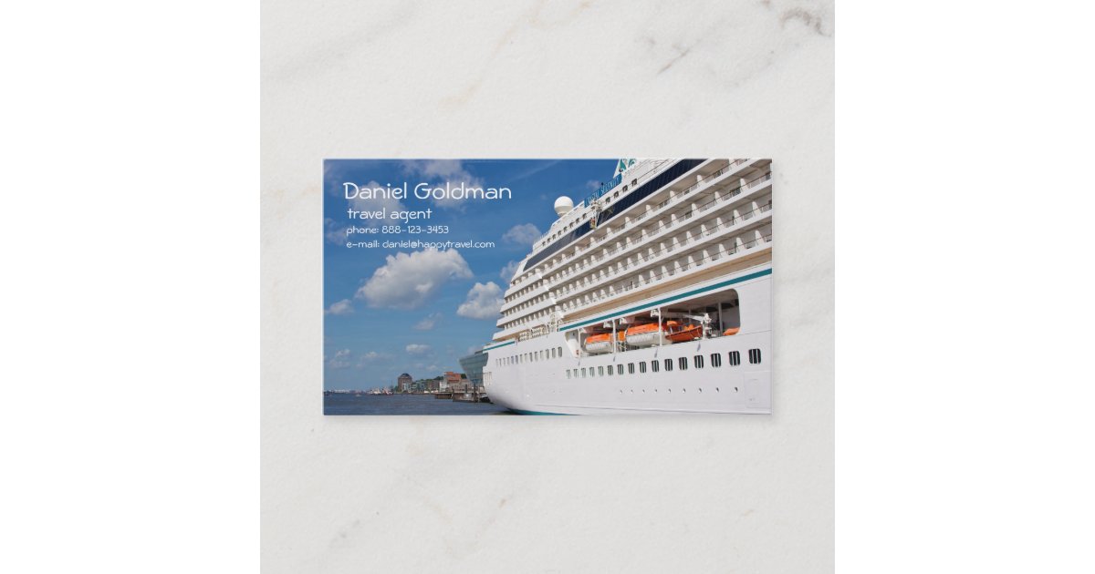 Travel Agent Cruise Ship Business Card | Zazzle