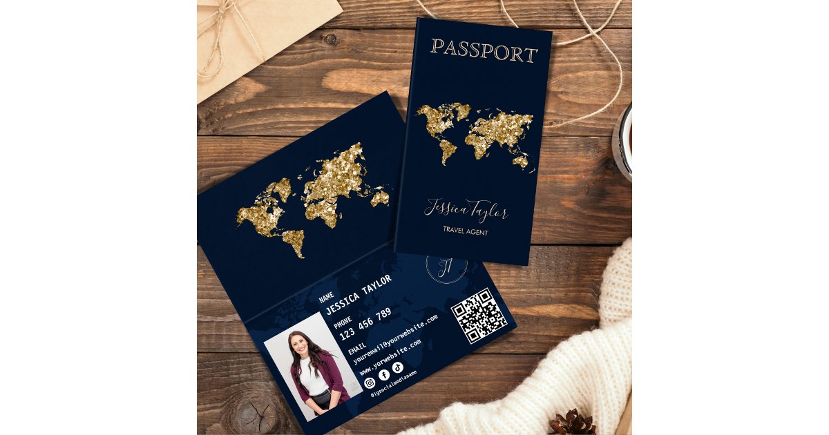 Travel Agent Passport World Map Insert Photo | Zazzle