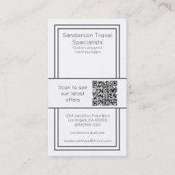 Travel Agent with QR Code Business Card | Zazzle