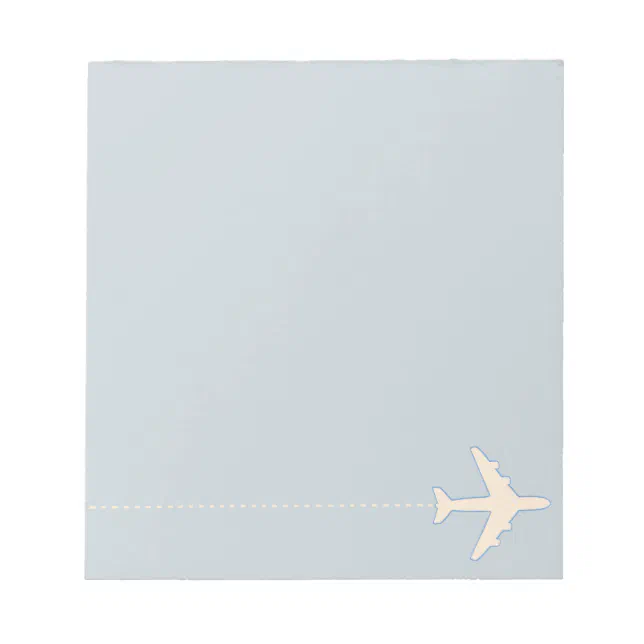 Travel airplane with dotted line notepad | Zazzle