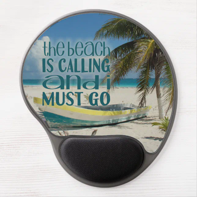 Travel and Adventure Gel MousePad Tropical Beach | Zazzle