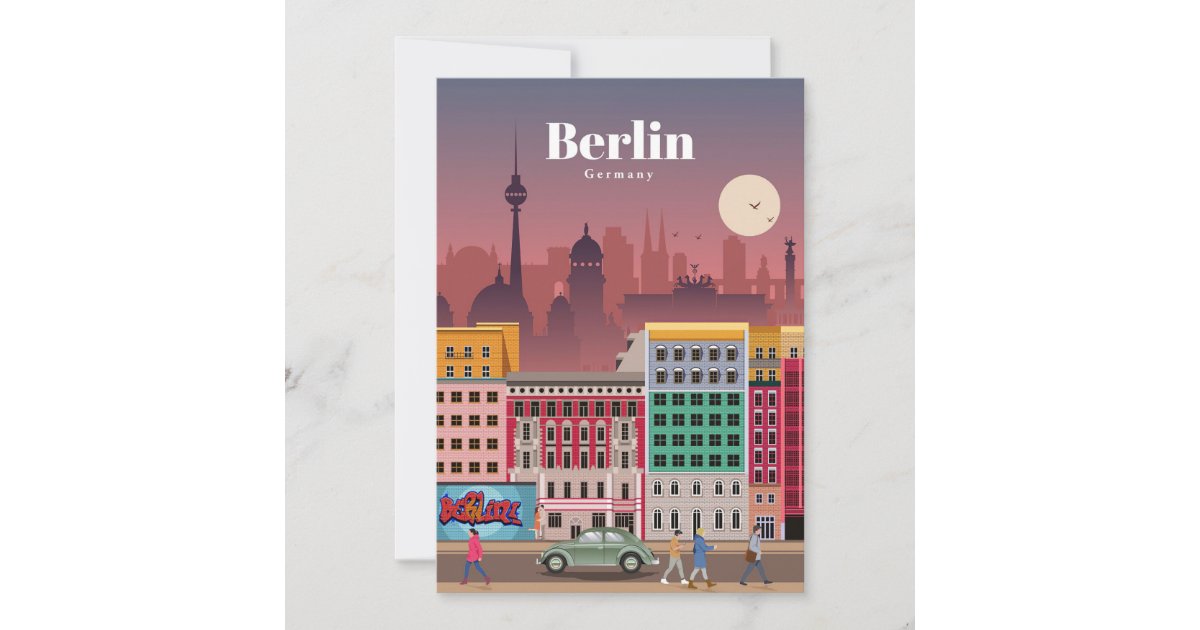 Travel Art Travel To Berlin Germany Invitation | Zazzle