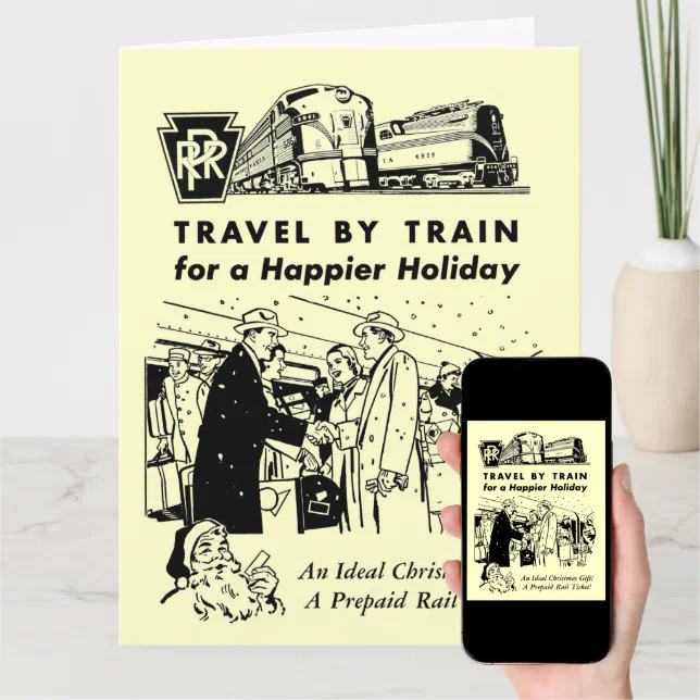 Travel By Train-Pennsylvania Railroad Card | Zazzle
