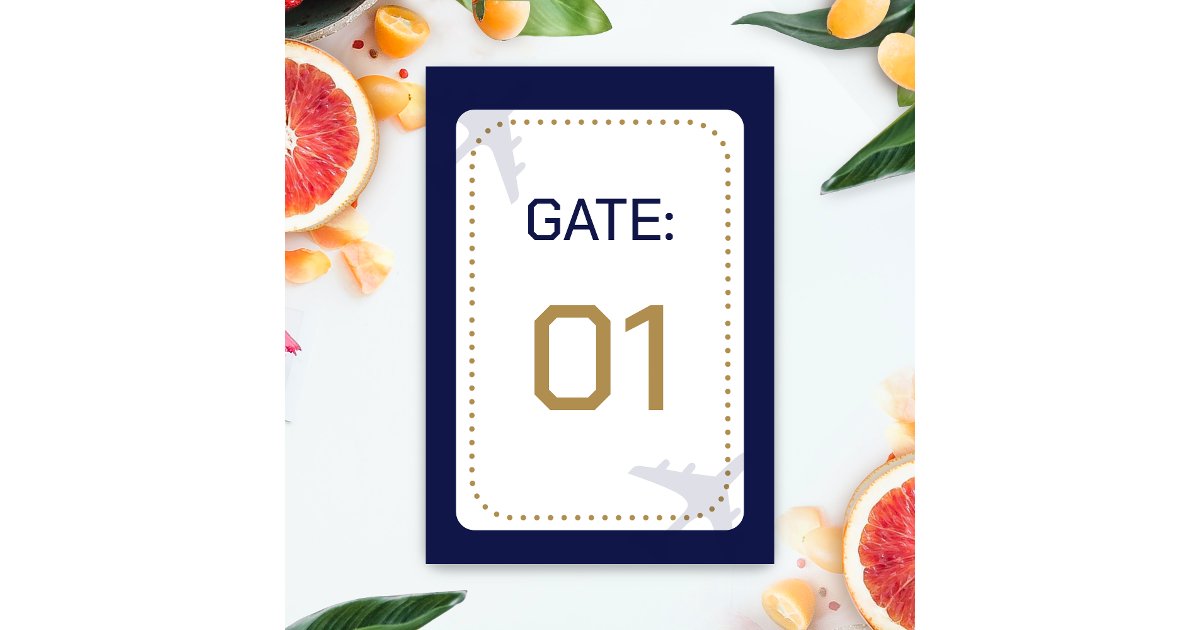 Travel Calligraphy Boarding Pass Wedding Table Number | Zazzle
