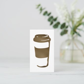 travel coffee cup loyalty punch card | Zazzle