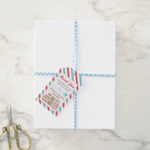 Travel Destination Wedding Favor Luggage Gift Tags | Zazzle