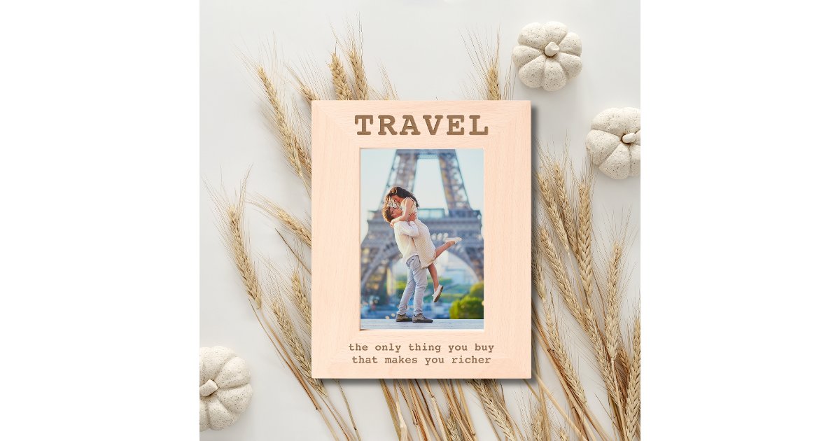 Travel Dictionary Definition Typography Engraved Frames | Zazzle