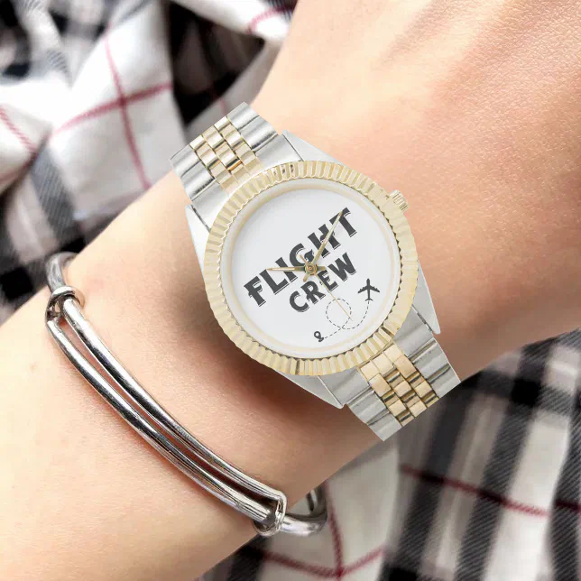Travel Flight Crew Family Vacation Airplane Fun Watch | Zazzle