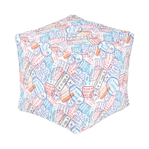 Travel icon pouf | Zazzle