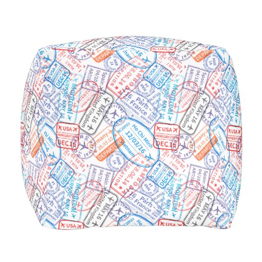 Travel icon pouf | Zazzle