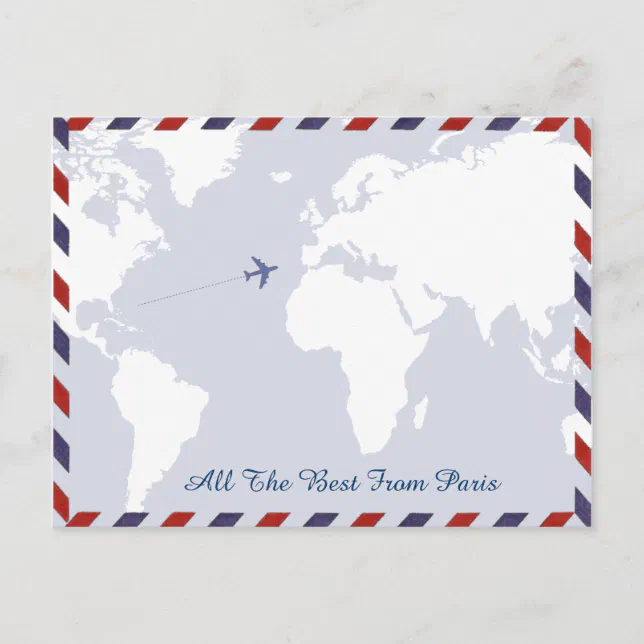 travel ideas . world map postcard | Zazzle