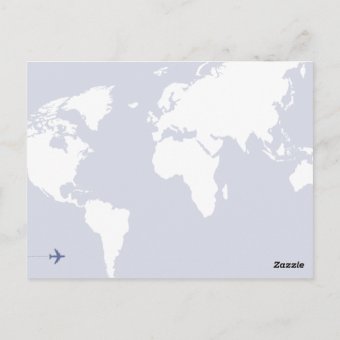 travel ideas . world map postcard | Zazzle