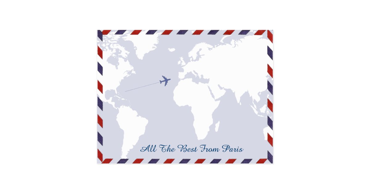 travel ideas . world map postcard | Zazzle.com