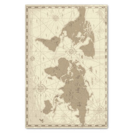 Travel Map Tissue Paper | Zazzle