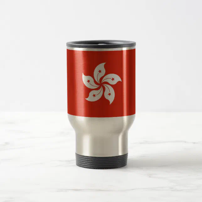 Travel Mug with Flag of Hong Kong, China | Zazzle