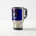 Travel Mug with Flag of Michigan State - USA | Zazzle
