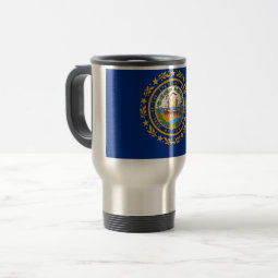 Travel Mug with Flag of New Hampshire State - USA | Zazzle