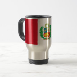 Travel Mug with Flag of Peru | Zazzle