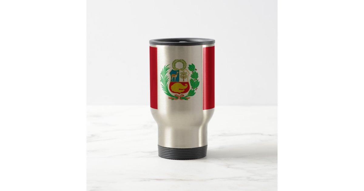 Travel Mug with Flag of Peru | Zazzle