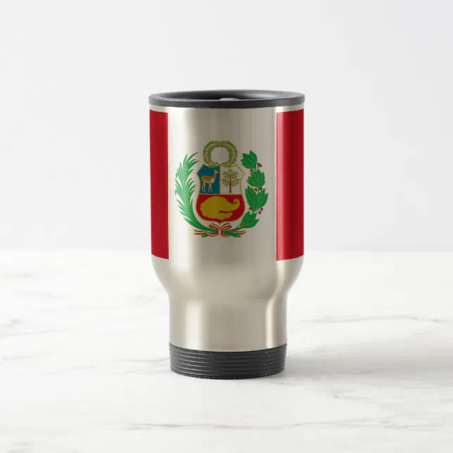 Travel Mug with Flag of Peru | Zazzle