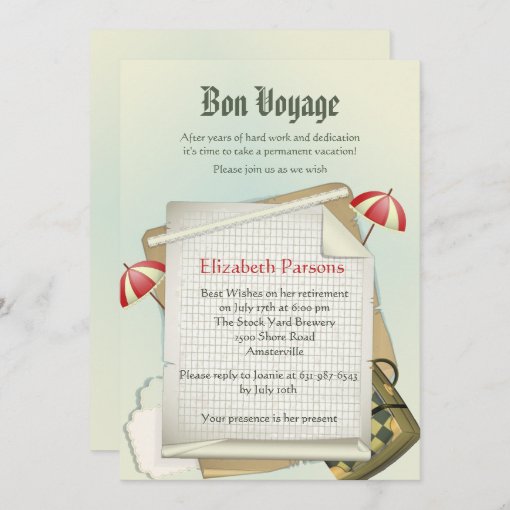 Travel Plans Retirement Party Invitation | Zazzle