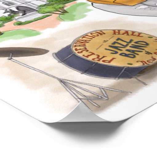 Travel Poster: Beignets in New Orleans Poster | Zazzle