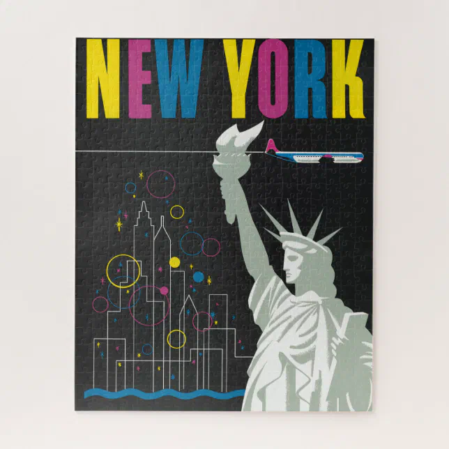 Travel Poster For Flying Northwest Airlines Jigsaw Puzzle | Zazzle