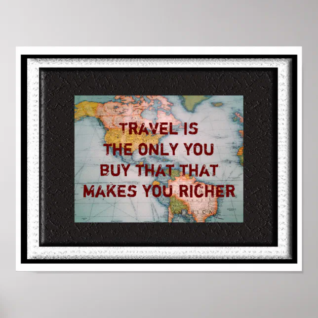 Travel quote - poster | Zazzle
