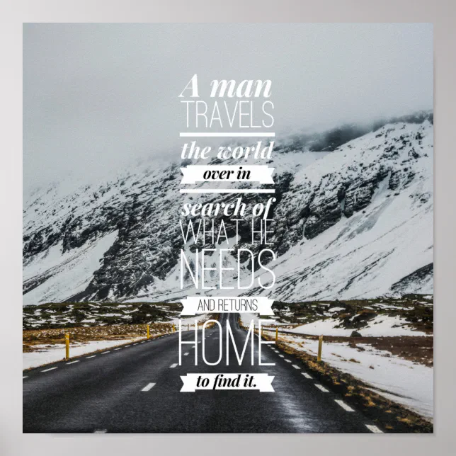 Travel Quote Poster | Zazzle