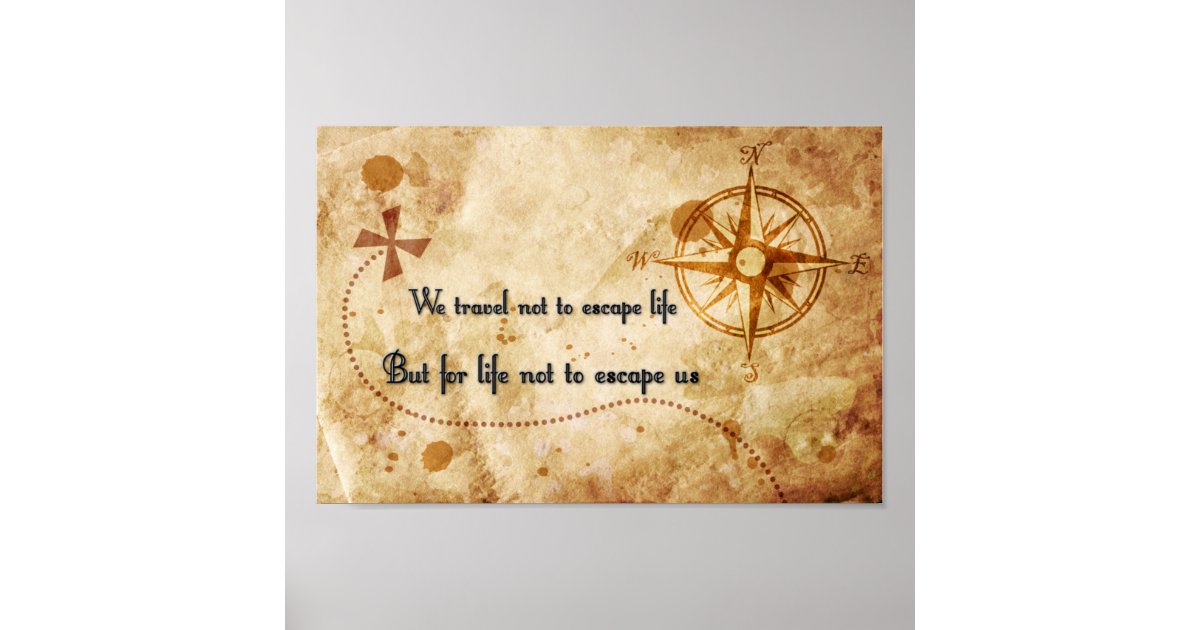 Travel quote poster | Zazzle