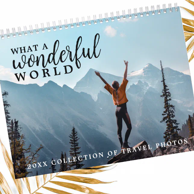 Travel Quotes and Photo Collage Adventure Calendar | Zazzle
