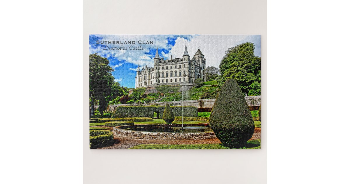 Travel Scotland Dunrobin Castle, Sutherland Clan Jigsaw Puzzle | Zazzle