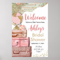 Travel Suitcase Welcome Sign Poster | Zazzle