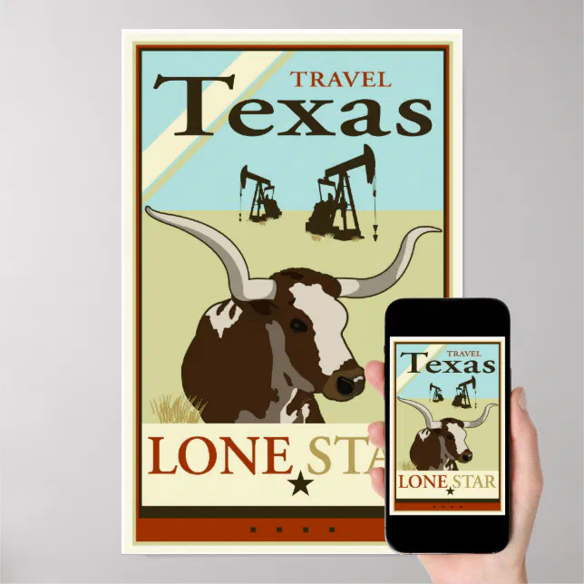 Travel Texas Poster | Zazzle