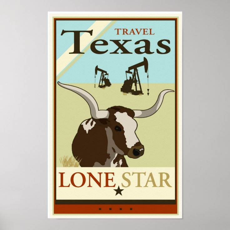 Travel Texas Poster | Zazzle