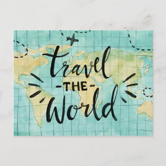 Travel The World Postcard | Zazzle