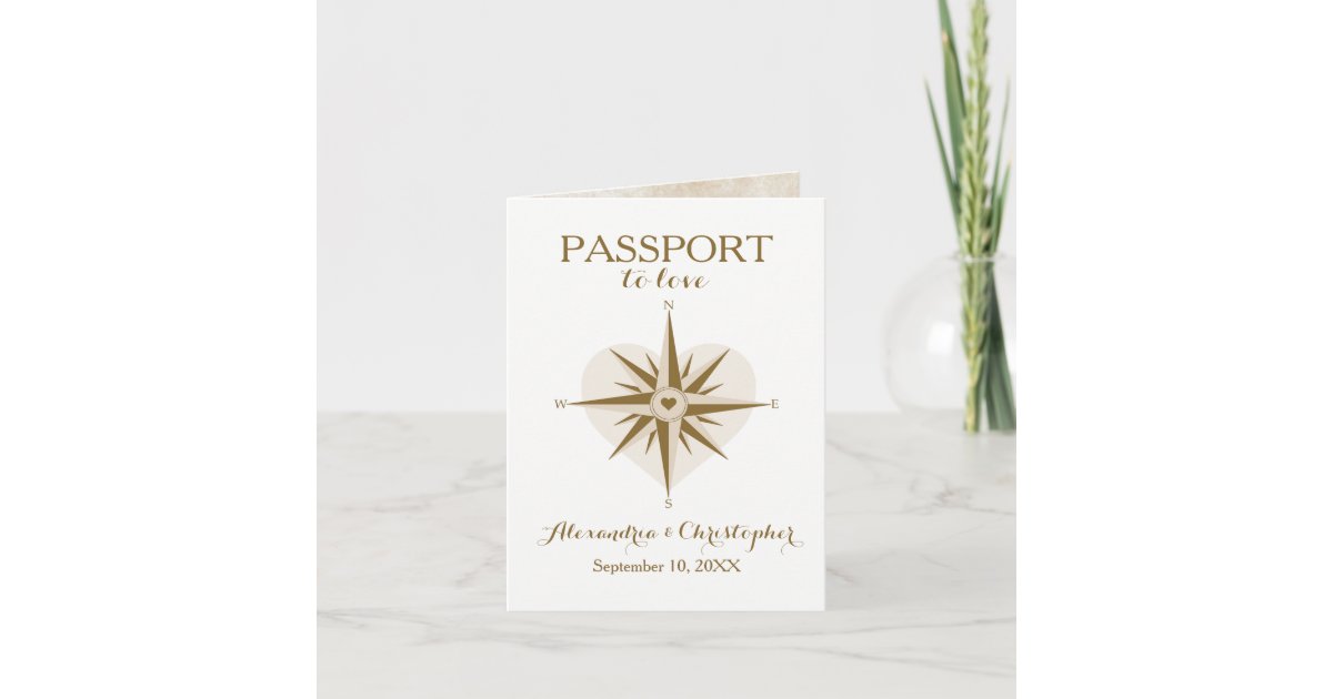 Travel Theme Folded Passport Invitation | Zazzle