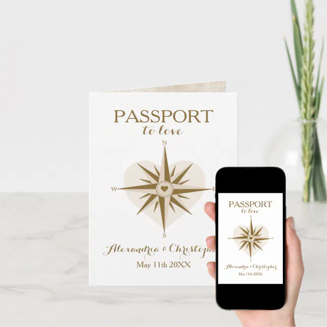 Travel Theme Folded Passport Invitation | Zazzle