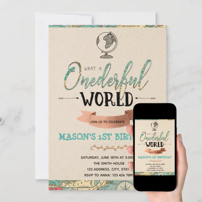 Travel theme party invitation | Zazzle