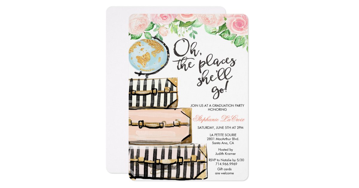 Travel Themed Graduation Party Invitation | Zazzle.com